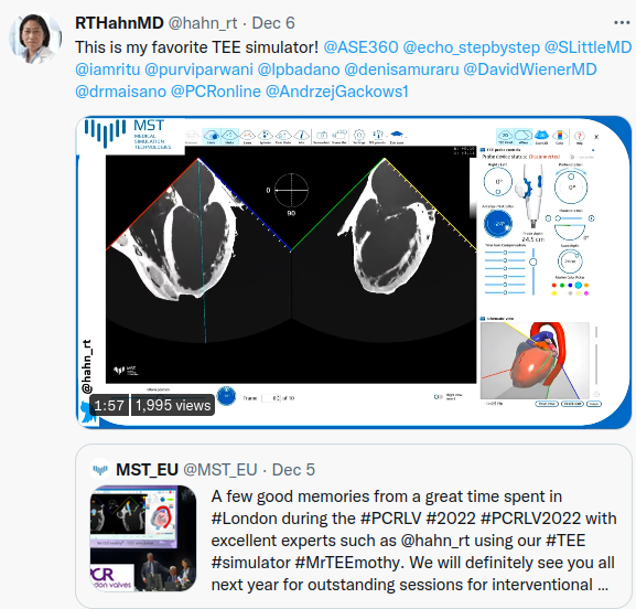 My favorite TEE simulator — Medical Simulation Technologies