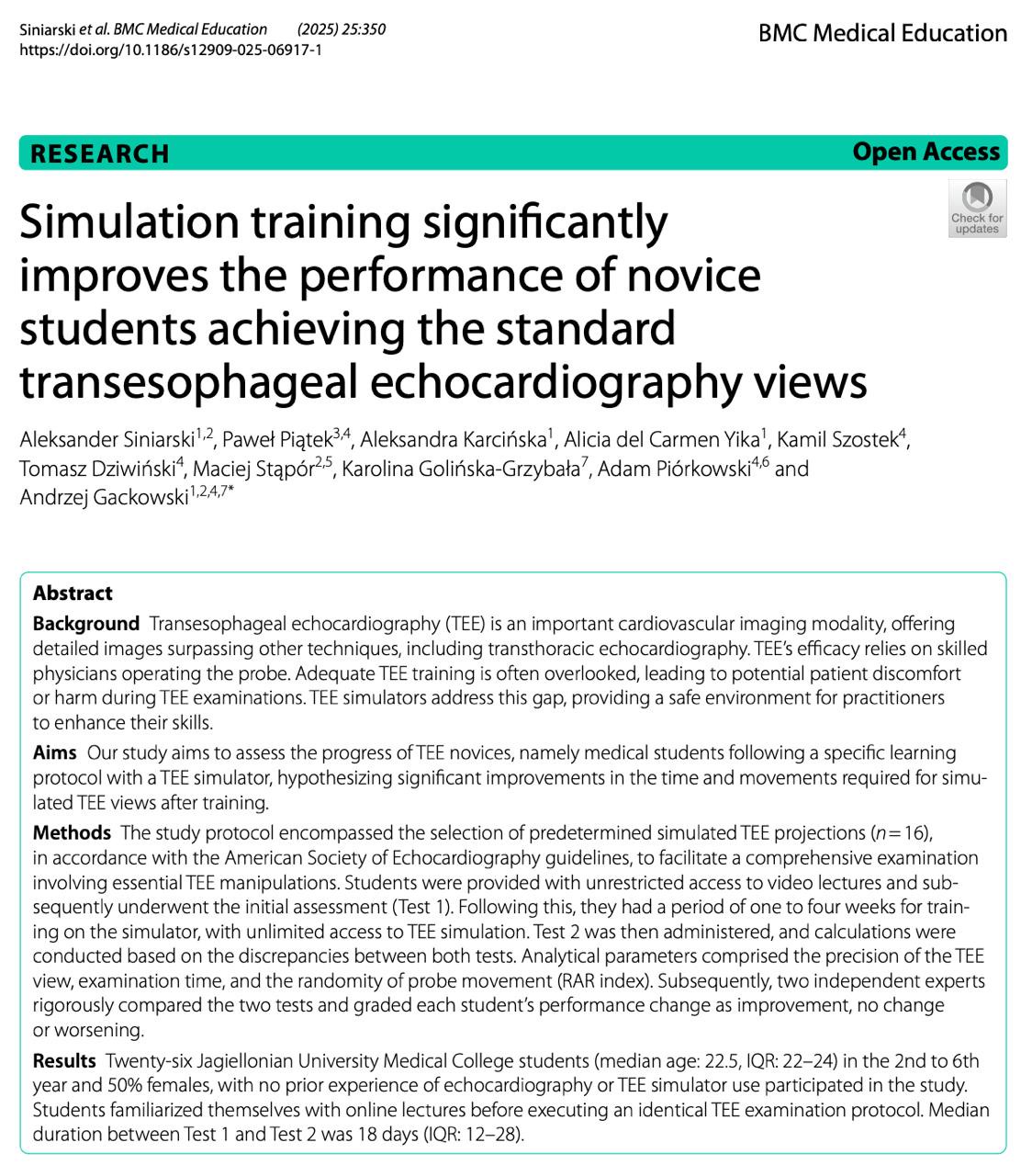 Simulation training significantly improves the performance of novice ...